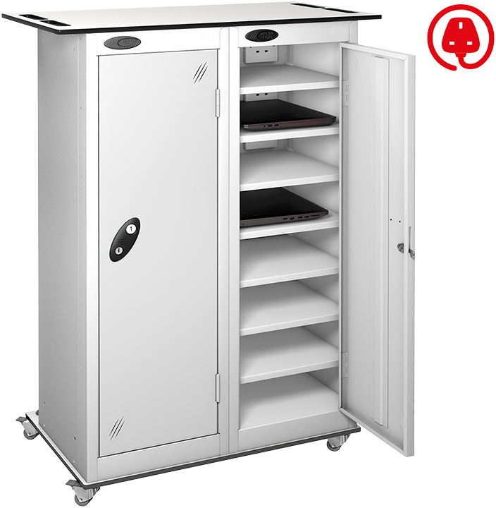 Probe TABBOX Sixteen Bay White Tablet Trolley (Charging) | Safe