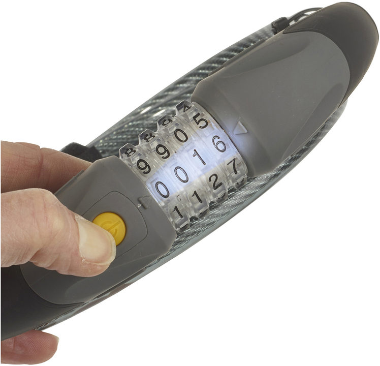 Yale YCC1 Standard Combination Cable Lock | Combination Bike Lock ...