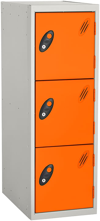 Probe 3 Door Half Height - Orange Locker | Safe.co.uk