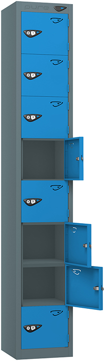 Pure Eight Door Cobalt Blue Tablet Locker | Safe.co.uk