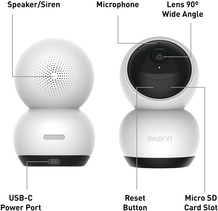 Swann EVO 2K - Pan & Tilt Wi-Fi Camera | Safe.co.uk