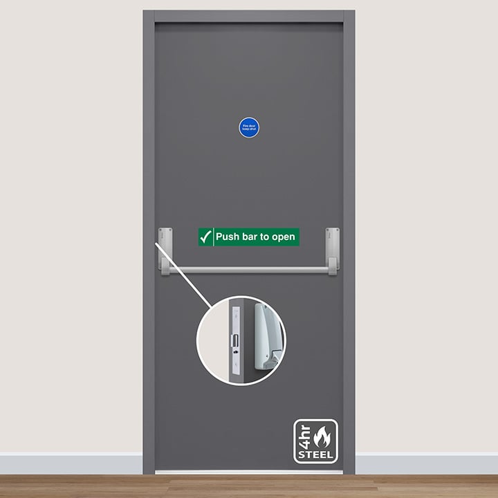 Briton 379.N Push Bar Panic Latch - With Night Latch | Safe