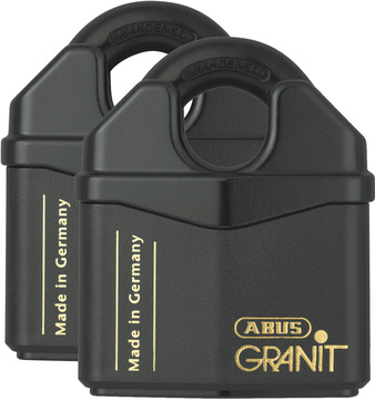 ABUS GRANIT 37/80 Closed Shackle High Security Padlock Keyed Alike 2 ...
